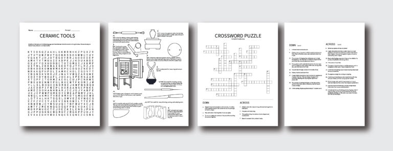 Ceramic Vocabulary: Word Search and Crossword puzzle - My Art Lesson