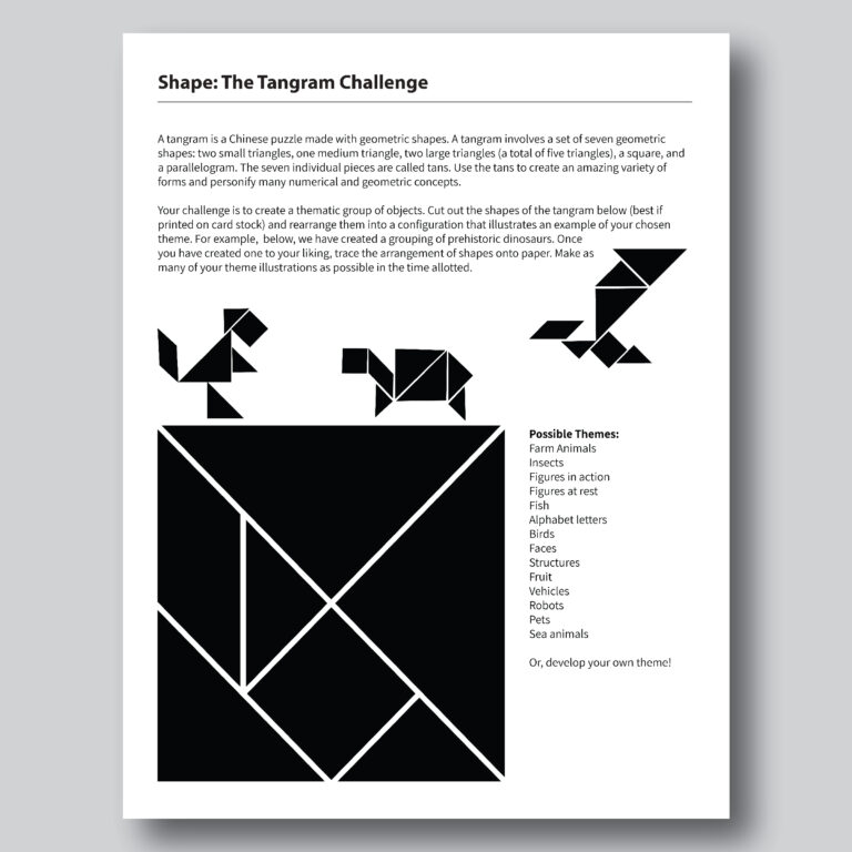 Shape: The Tangram Challenge - My Art Lesson