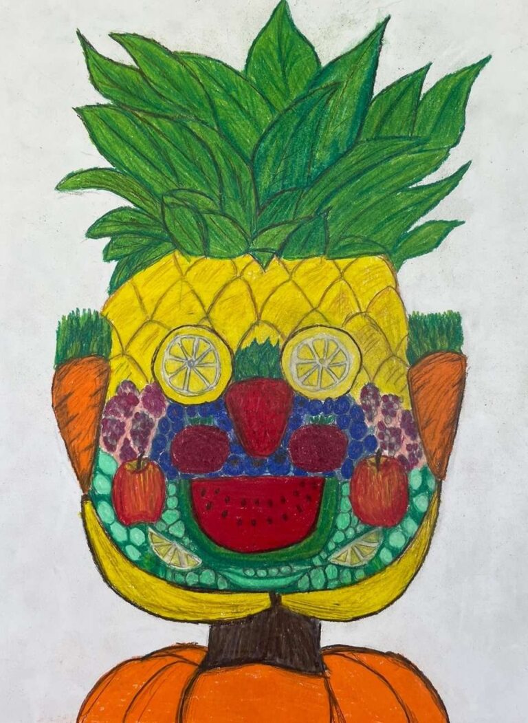 Giuseppe Arcimboldo inspired Food Faces - My Art Lesson