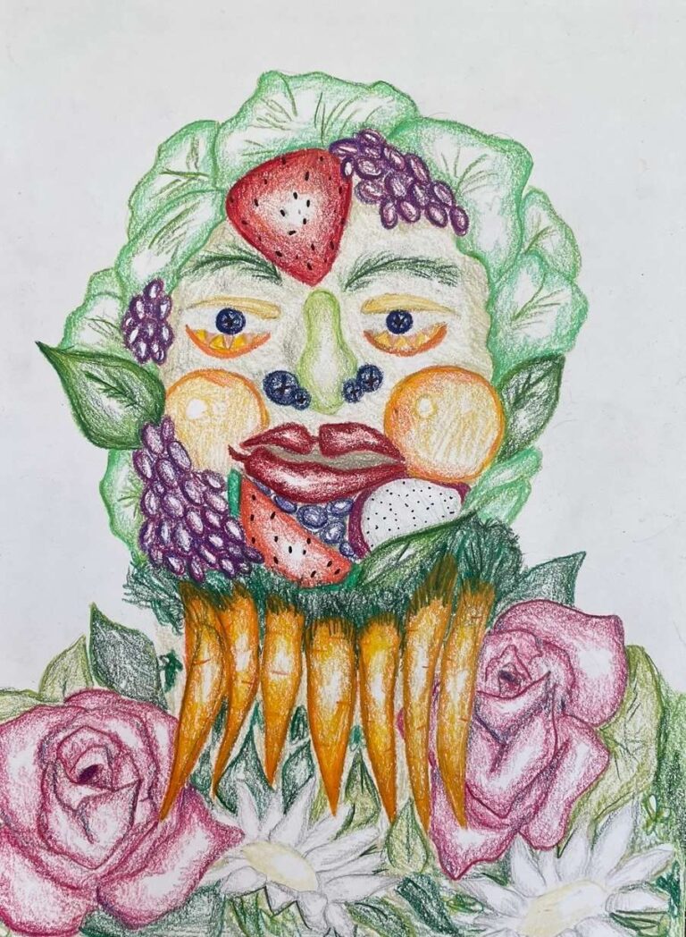 Giuseppe Arcimboldo inspired Food Faces - My Art Lesson