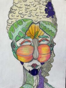 Giuseppe Arcimboldo inspired Food Faces - My Art Lesson