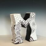 Zentangle Inspired 3D Slab Initial - My Art Lesson
